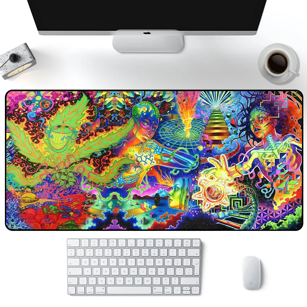 Trippy-Psychedelic-Weed-Mouse-Pad-Large-Gaming-Mousepad-PC-Gamer ...