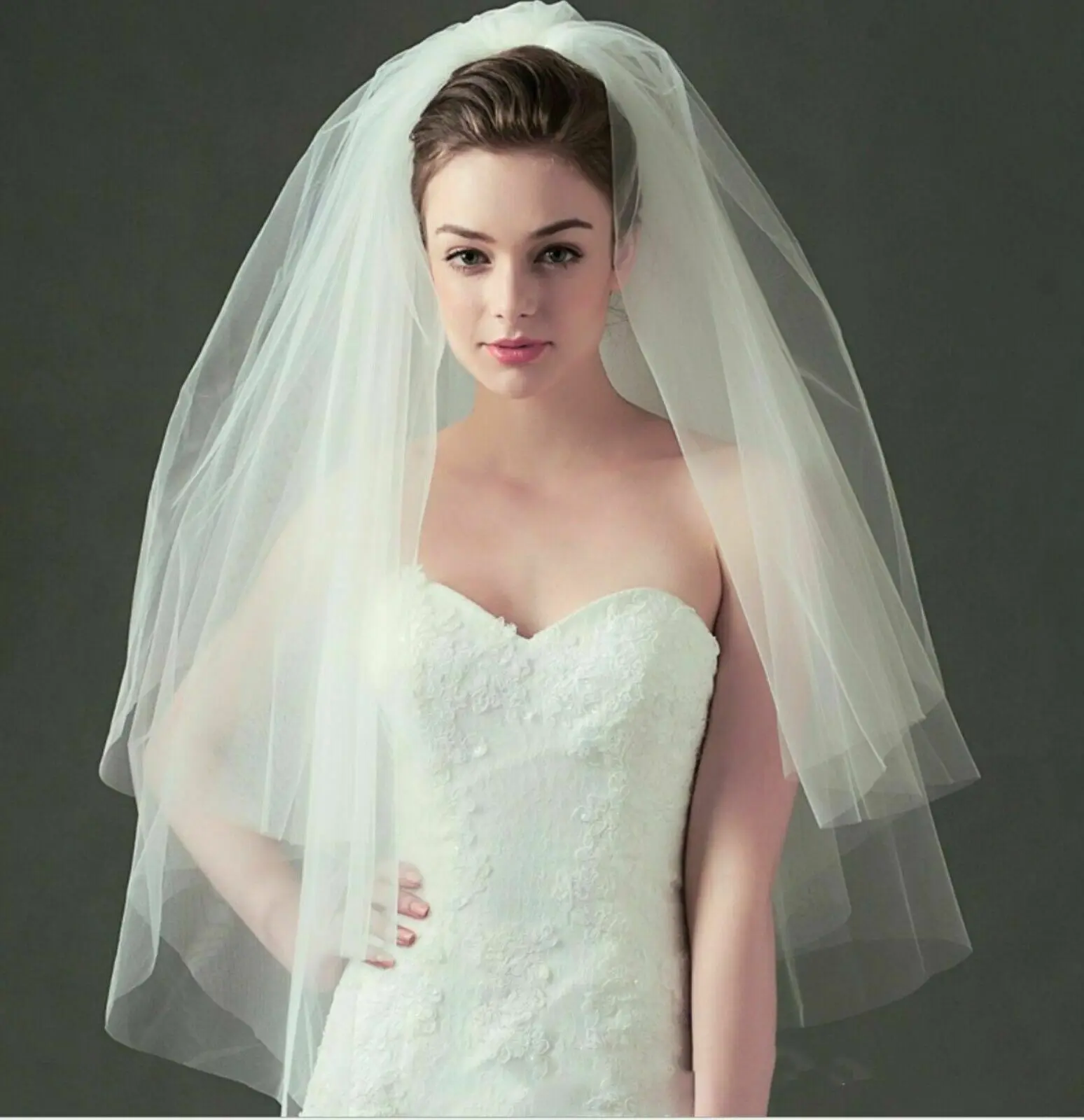 Velo de novia con peine para mujer, accesorio para la cabeza, color ...