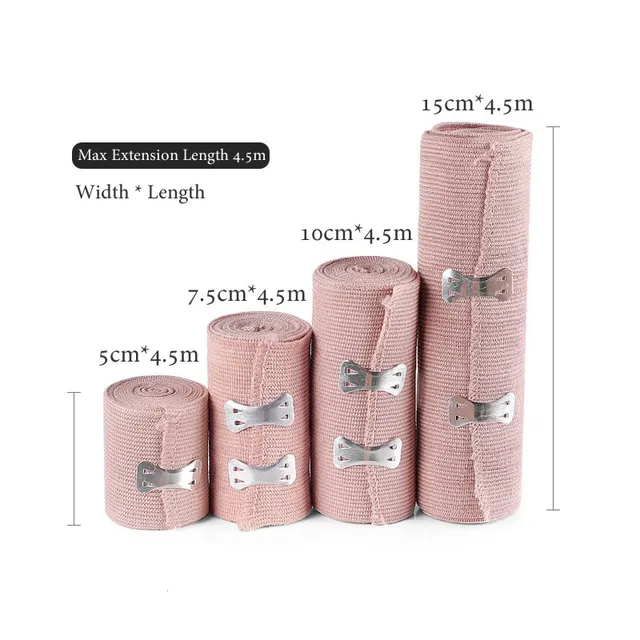 1 Roll High Elastic Bandage Wound Dressing Outdoor Sports Sprain ...