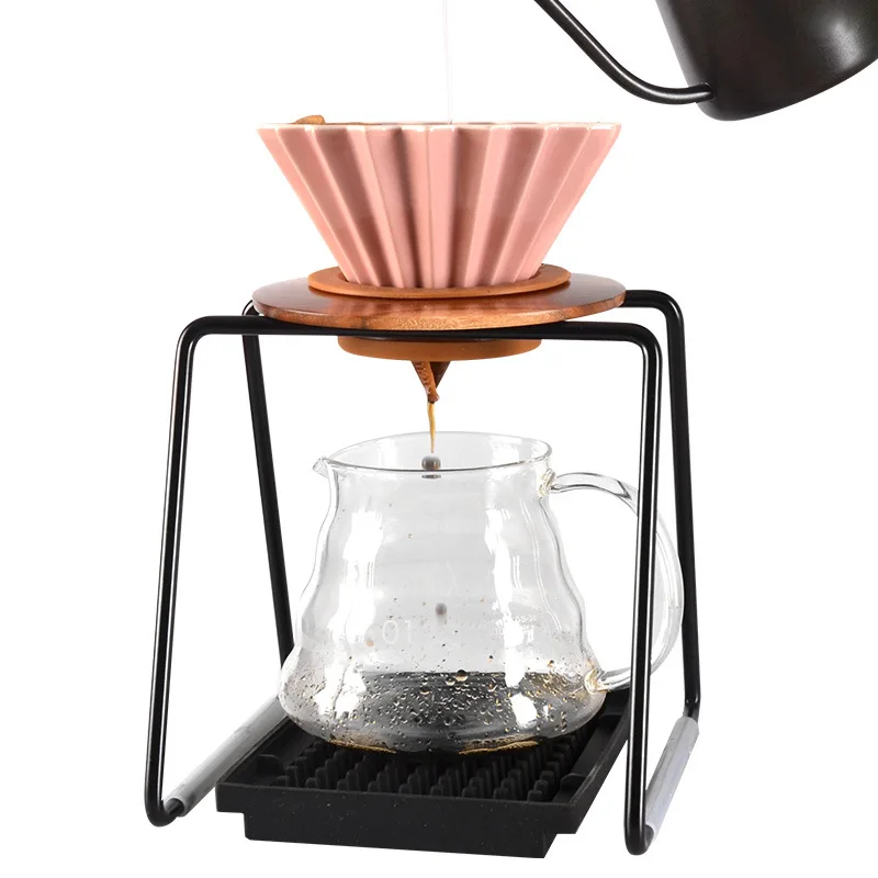 Hand-Drip-Pour-over-Coffee-Brewer-Holder-Metal-Cone-Filter-Holder-Rack ...
