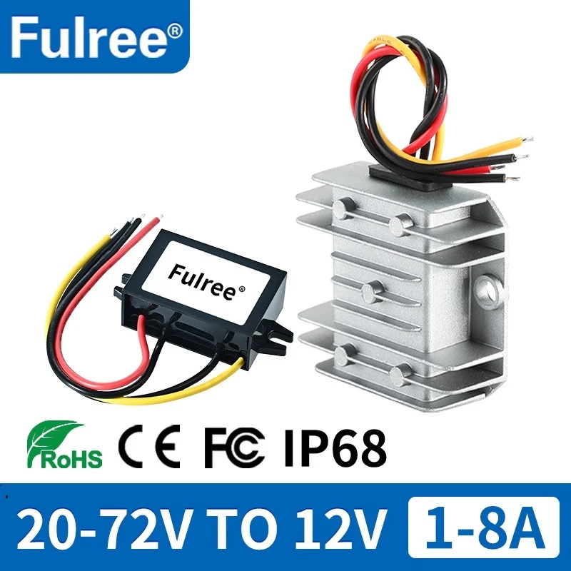 Fulree® 24v 36v 48v 60v To 12v 1a 2a 3a 5a 8a Dc Dc Step Down Buck ...
