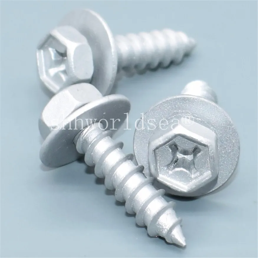 100pcs 6mm Zinc Silver Bolt For Toyota 90159-60488 9015960488 Auto ...