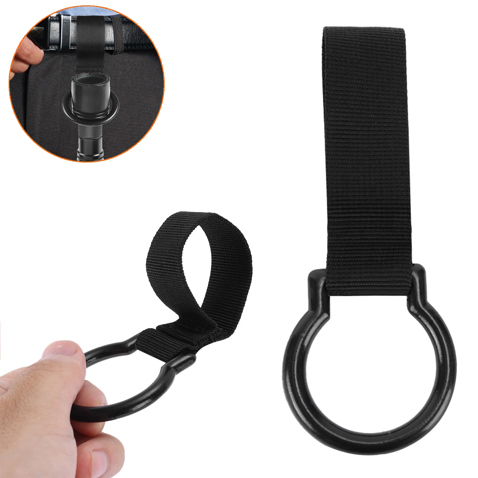 Tactical-Slide-On-Duty-Belt-Ring-Holder-Outdoor-D-C-Cell-Flashlight ...