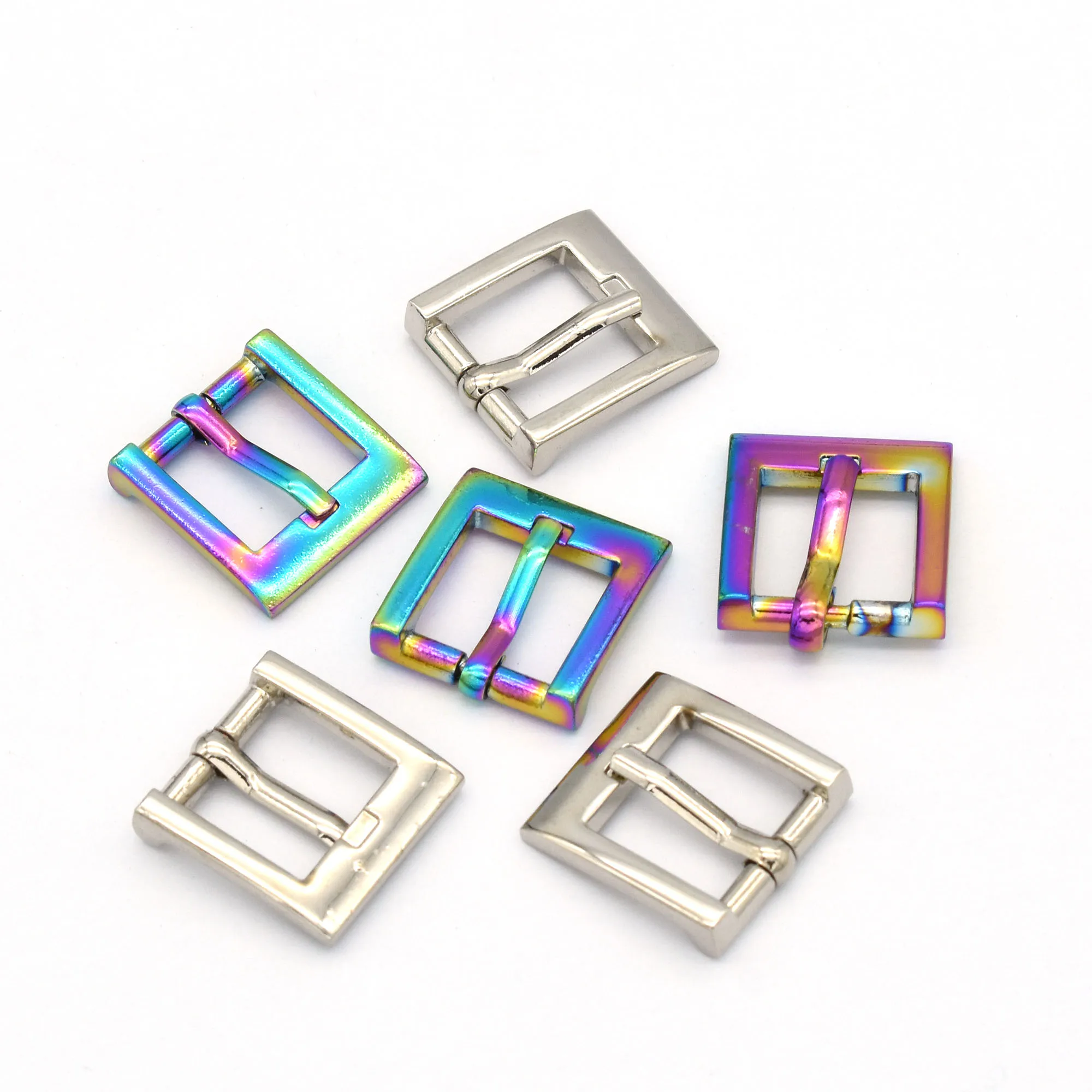 Rainbow-Sliver-Strap-Buckle-Square-Center-Bar-Buckles-Pin-buckle-Plated ...
