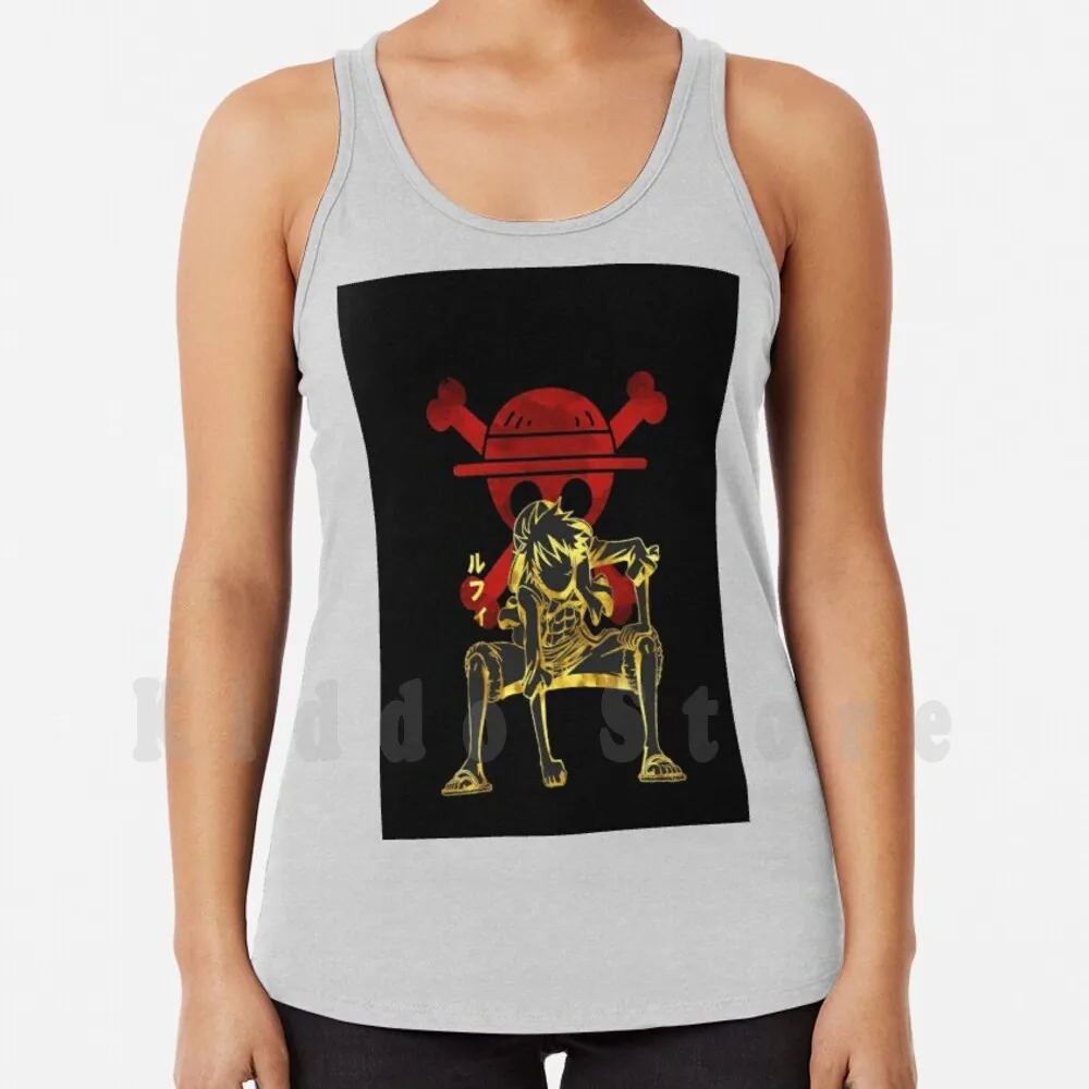 Monkey D Luffy Tank Tops Vest 100% Cotton Anime Manga One Piece One ...