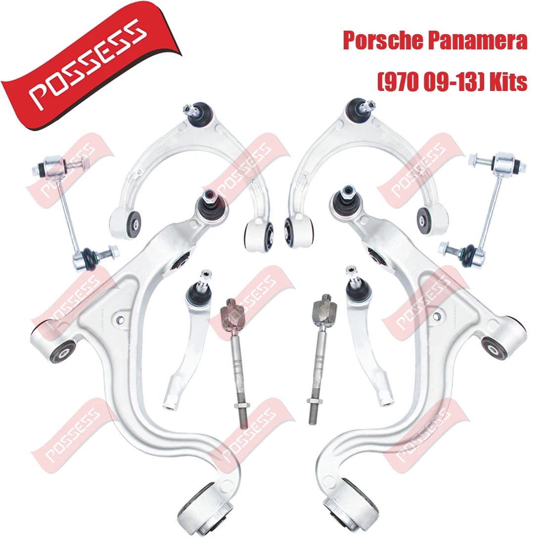 10-Pieces-Front-Axle-Suspension-Control-Arm-Stabilizer-Link-Tie-Rod ...