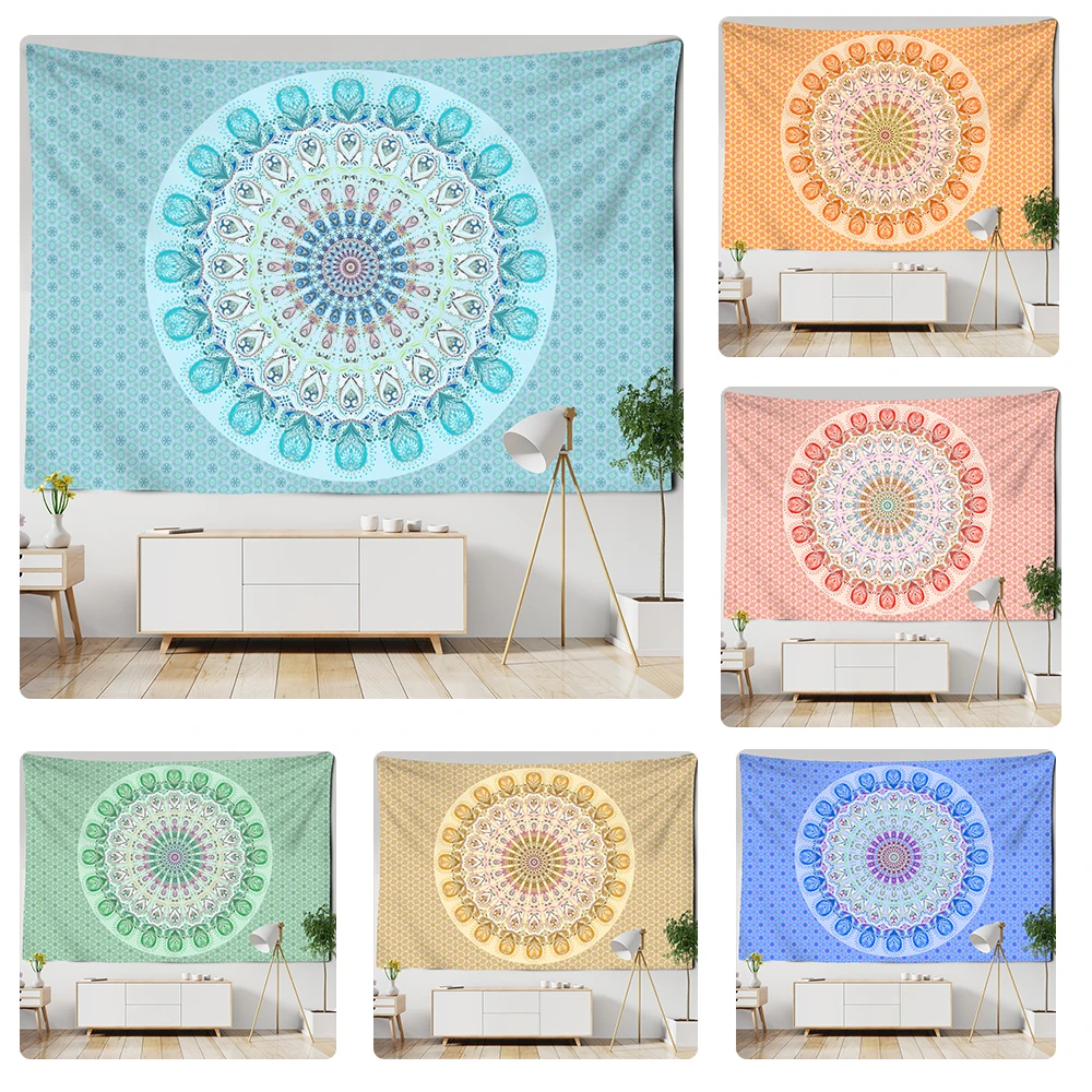 Indian Mandala Sun Moon Tapestry Wall Hanging