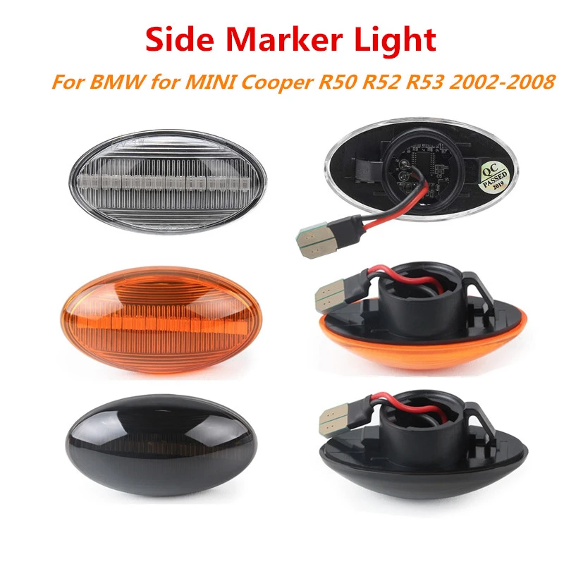 2x 12V Flowing Side Repeater Lamp Dynamic LED Side Marker Light Panel ...