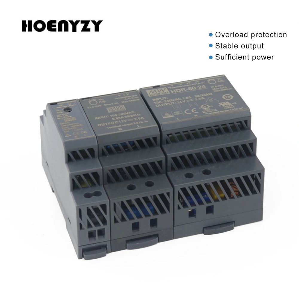 HDR-15-30-60-100-150-HDR-Series-DC-12V-24V-Meanwell-Ultra-Slim-Step ...