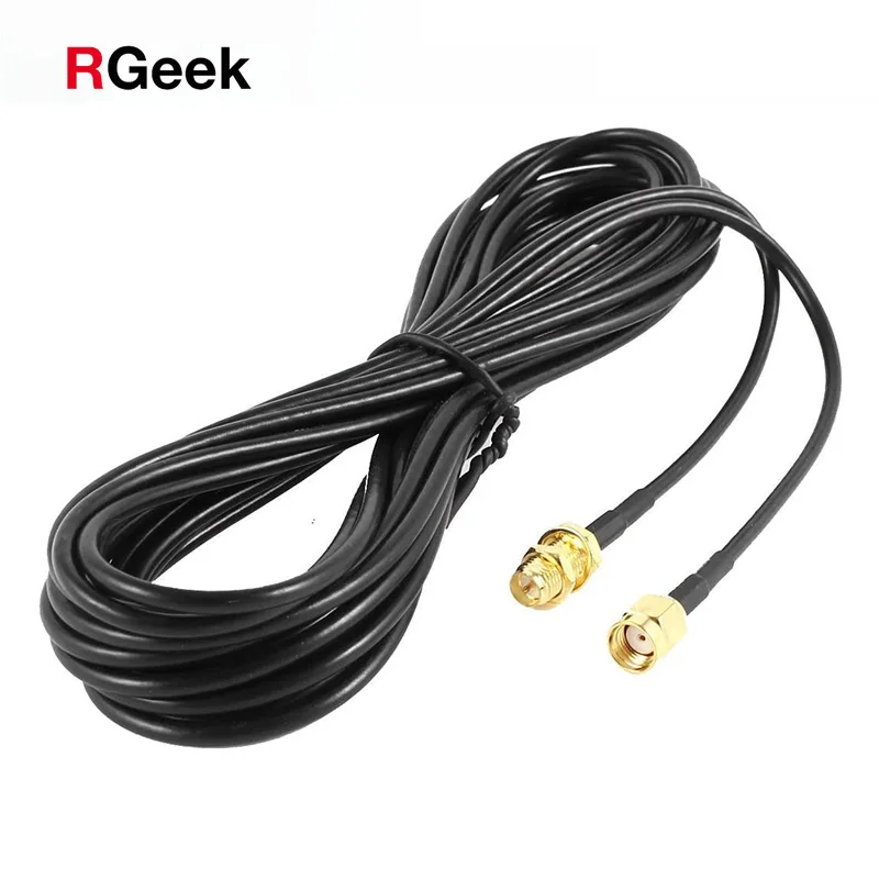 RP-SMA SMA Connector Male to Female Extension Cable Copper Feeder Wire for Coax Coaxial WiFi ...