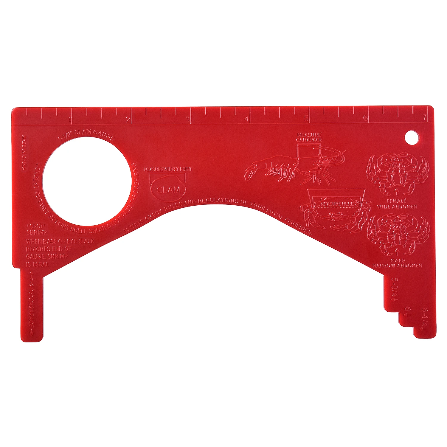Sf Thick Plastic Material Crab Gauge Measure Multi Shrimp Clam ...
