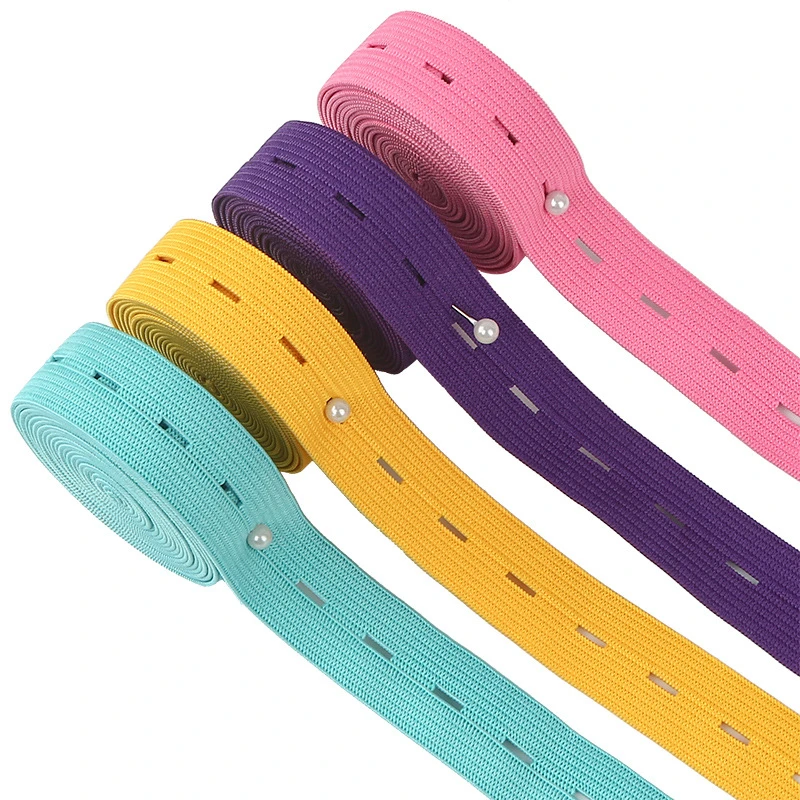 Elastic Bands 18mm Woven Button Hole Elastic Band Elast Stretch Tape ...