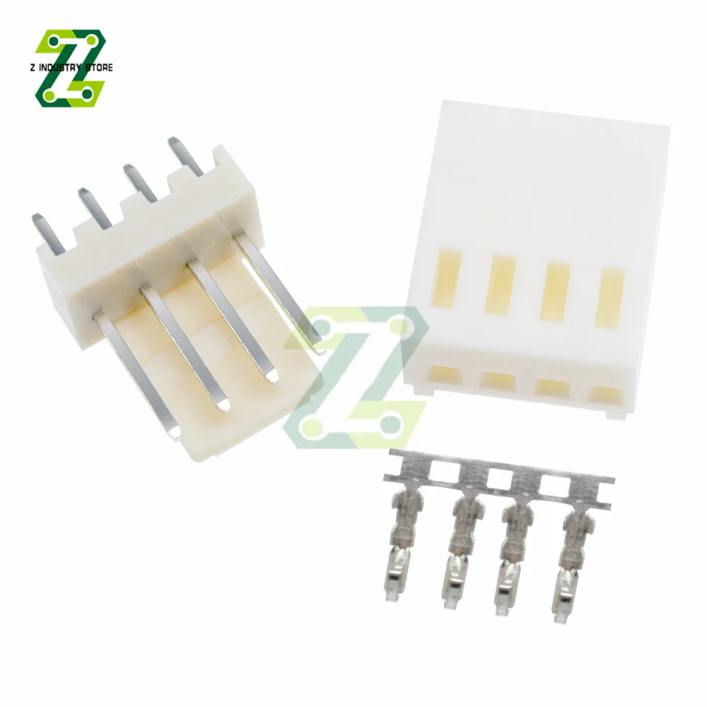 Conectores de cabezal de carcasa de Terminal de paso de 2,54mm, KF2510 4P, bricolaje, Kits de 8 ...