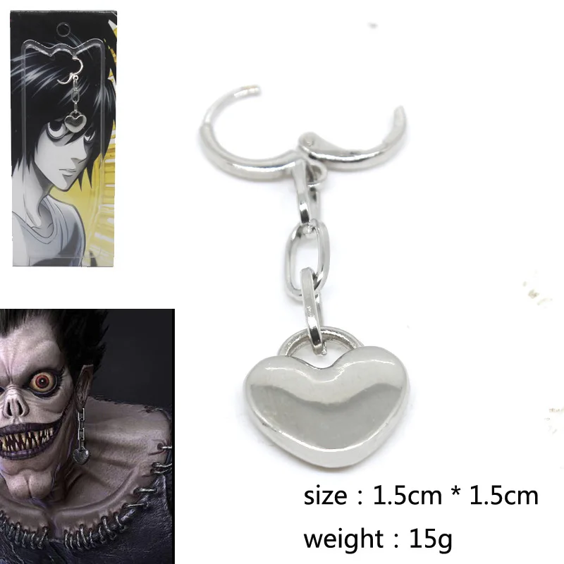 Japan Anime Death Note Ryuk Earring Cosplay 1:1 Prop Accessories Alloy ...