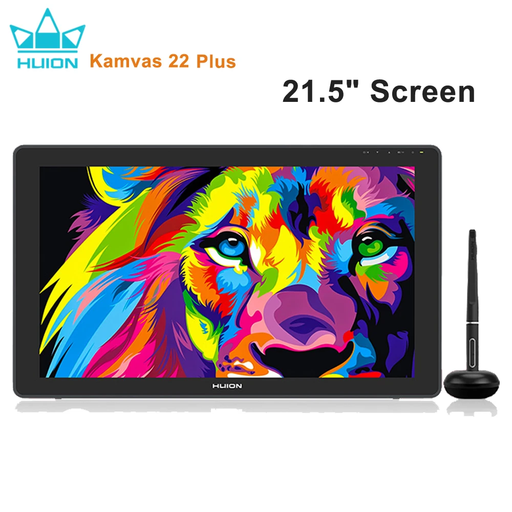 Huion Kamvas 22 Plus Graphic Pen Display Digital Art Painting Tablet ...