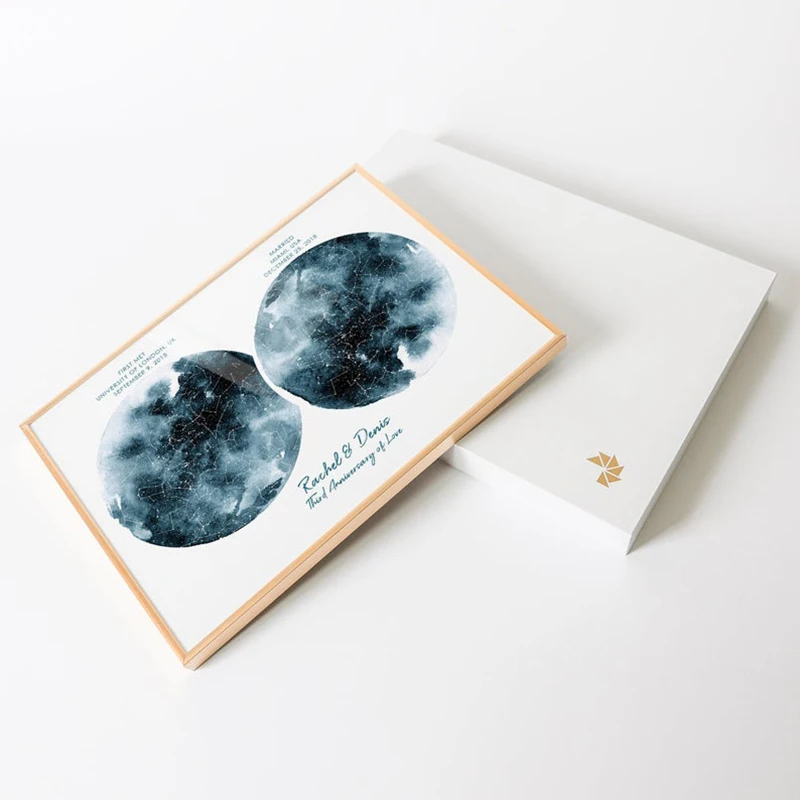 Digital star alignment constellation watercolor map with chosen zodiac ...