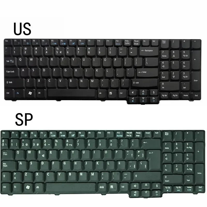 NEW-US-SP-LAPTOP-KEYBOARD-FOR-ACER-Extensa-5235-5635-5635G-5635Z-5635ZG ...