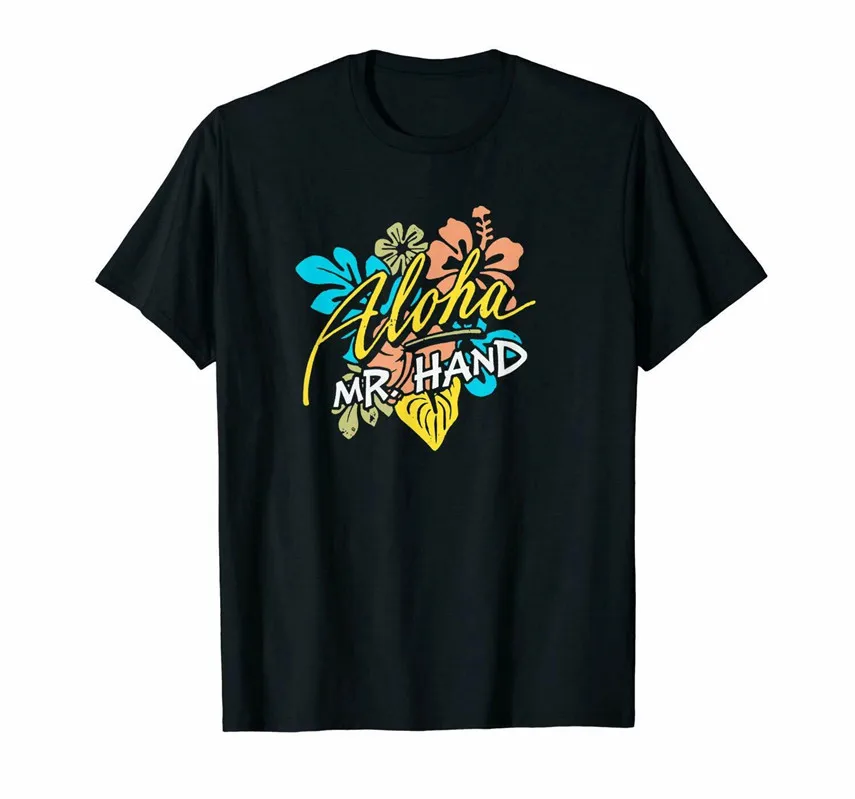 Aloha Mr. Hand Jeff Spicoli Funny Black T Shirt Fast Times At Ridgemont ...