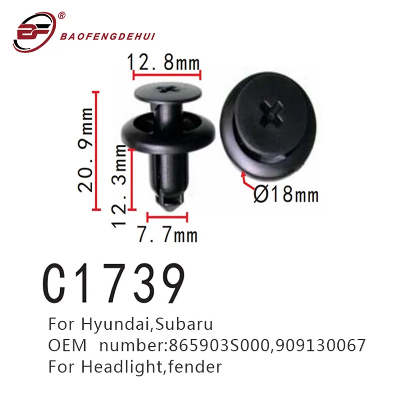 Fender Car Positioner Headlight Clips For Hyundai,Subaru 865903s000 ...