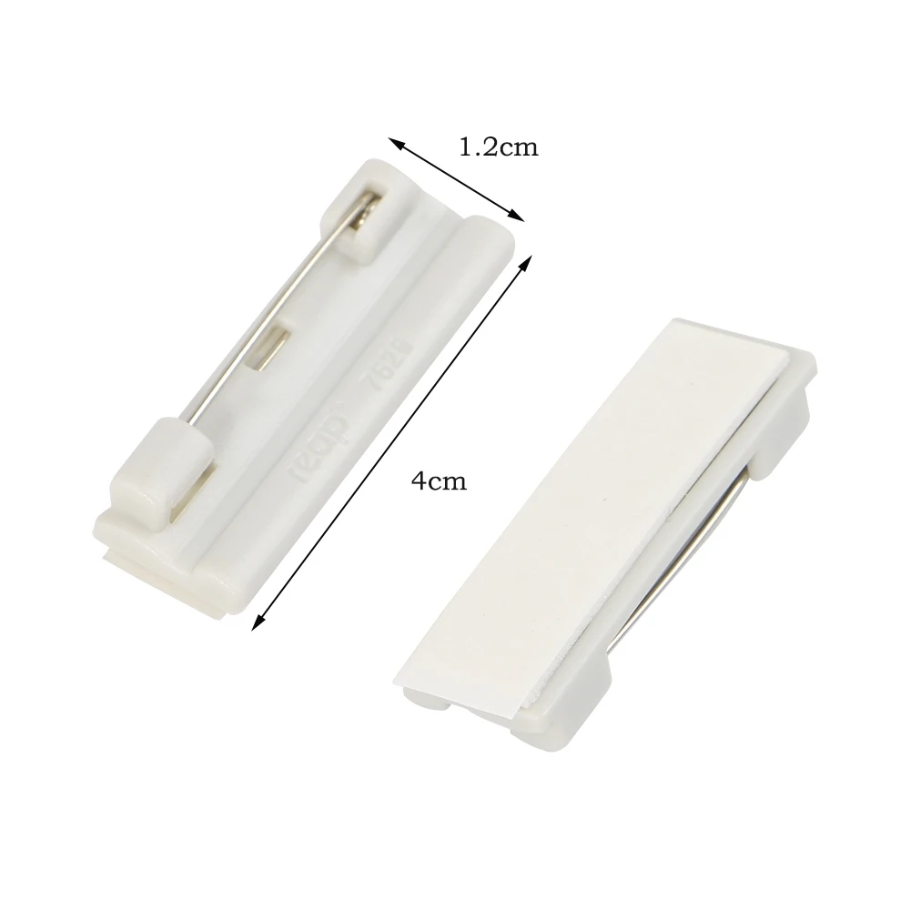 10pcs Sticky Shelf Adhesive Plastic Pin Back Suitable Name Badge Back ...