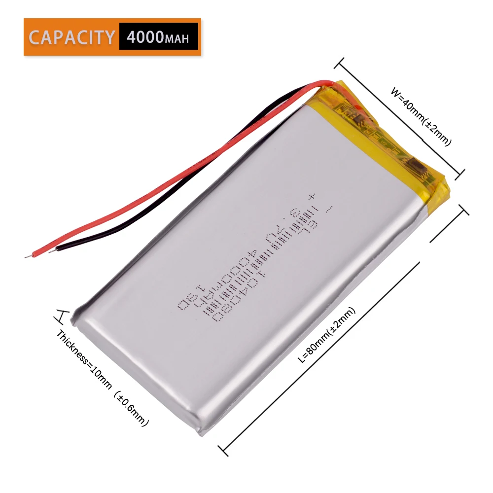 3-7V-4000mAh-104080-Rechargeable-Lithium-Li-ion-Polymer-Battery-for ...