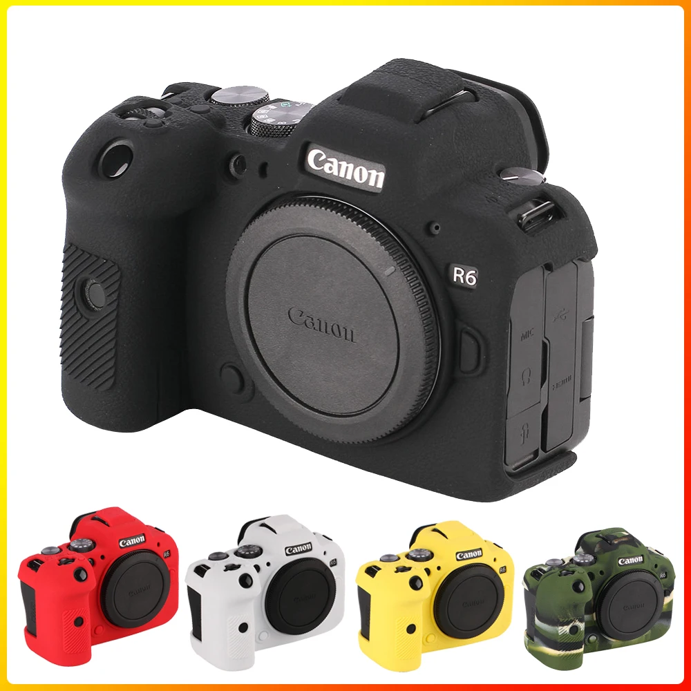 Rubber Silicone Case Body Cover Protector Frame Skin For Canon Eos R5 ...