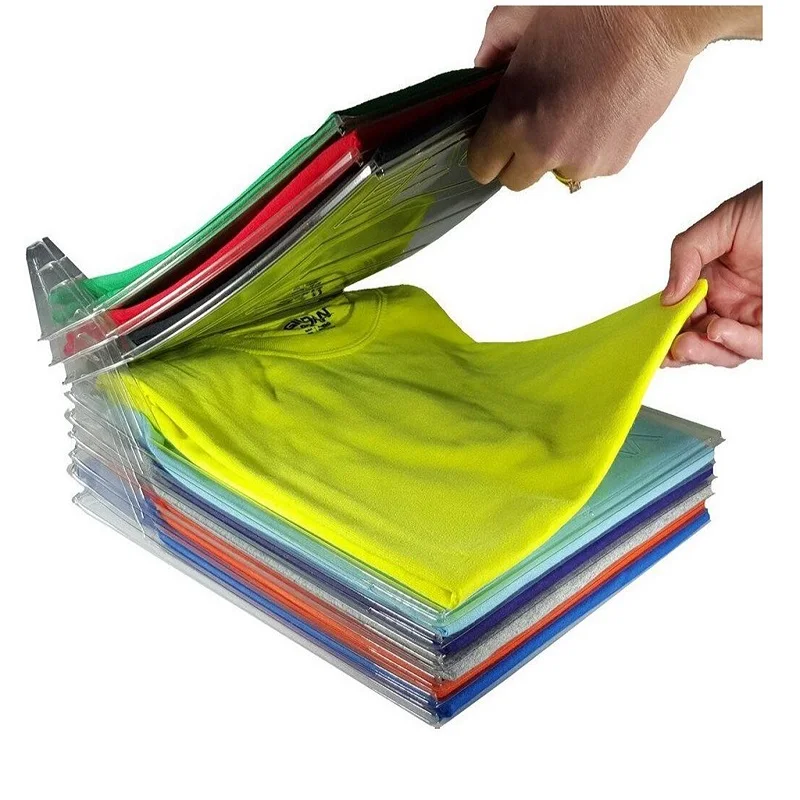 10pcs/set Fast Clothes Fold Board Clothing Organization Shirt Folder ...