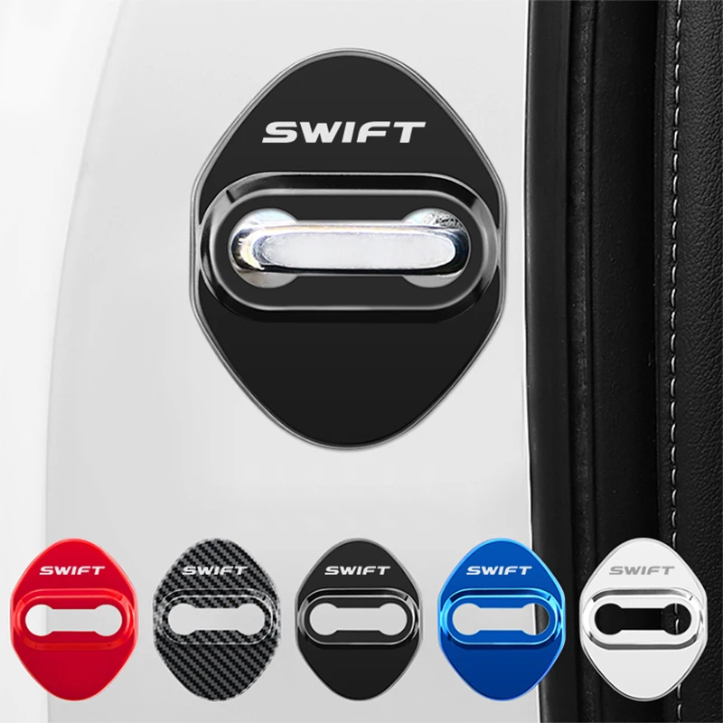 4Pcs Aço Inoxidável Car Door Lock Capa Protetora Para Suzuki SWIFT ...