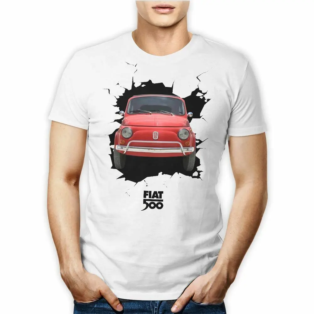 Camiseta MAGLIETTA para FIAT 500, camisa de pared CRASH VINTAGE RETRO ...