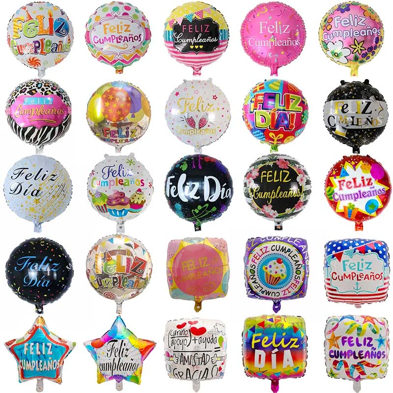 10pcs 18inch Feliz Cumpleanos Spanish Birthday Party Decoration ...