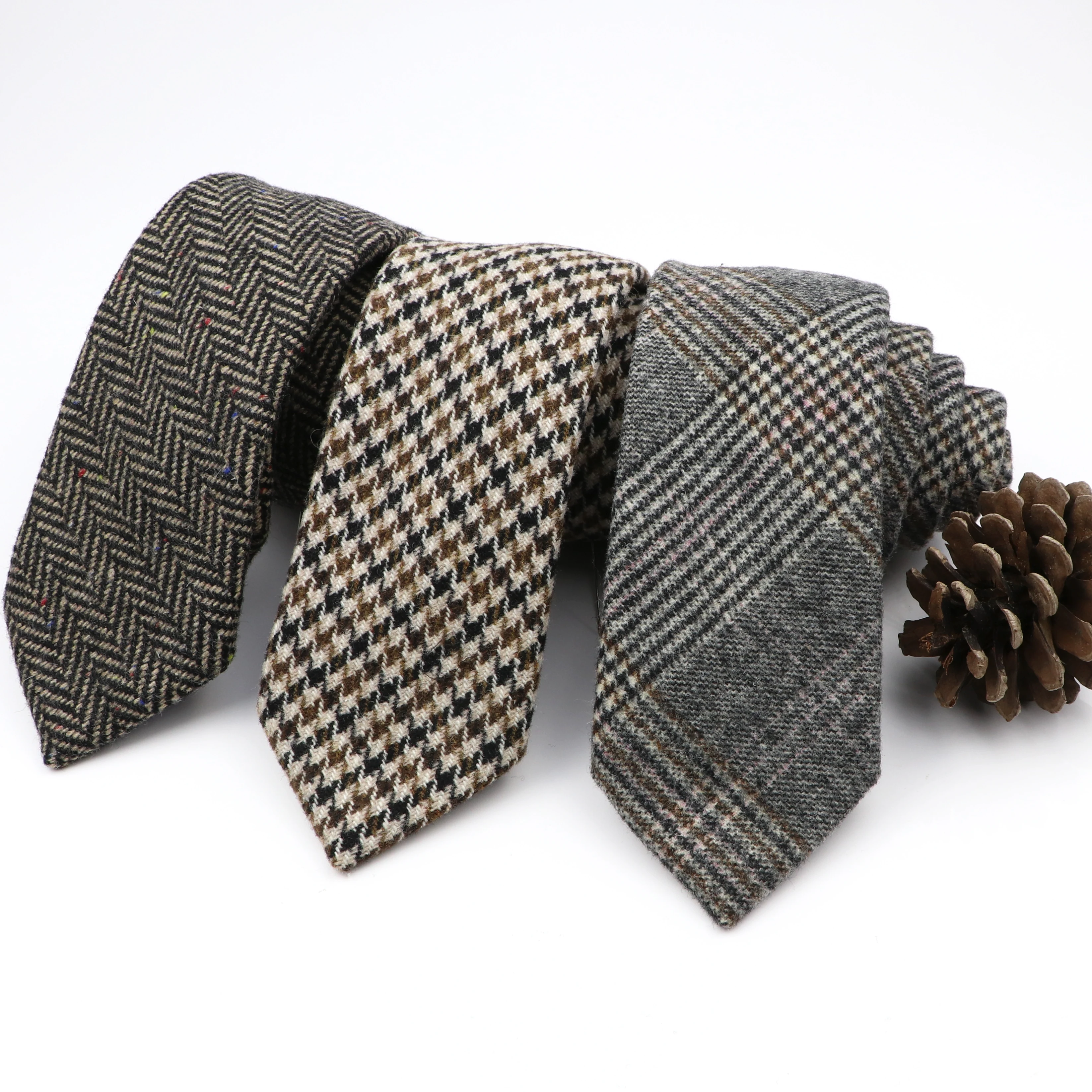 High-Quality-Classic-Striped-100-Wool-Ties-Handmade-7cm-Fashion-Skinny ...