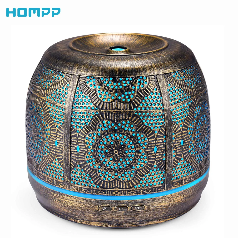 Aroma Diffuser 500ml Bronze Metal Aromatherapy Diffuser for Essential ...