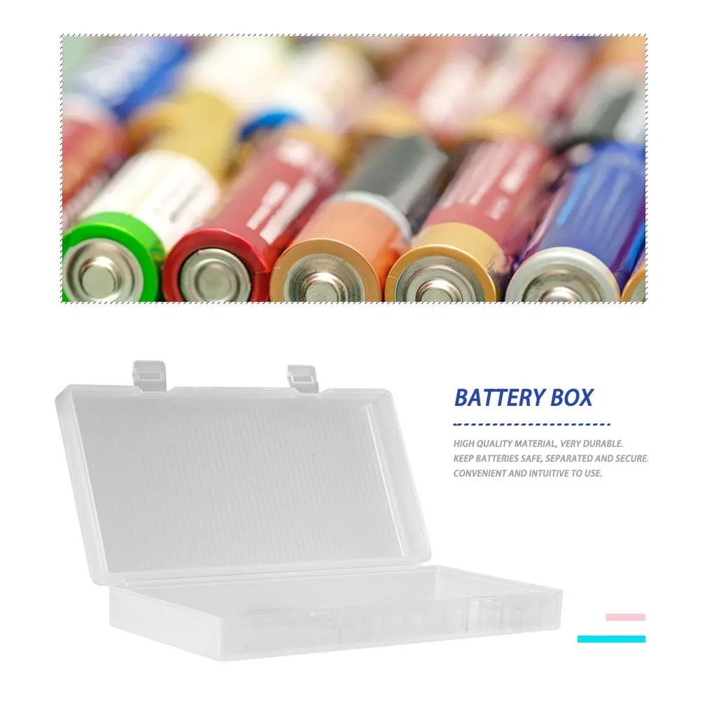 Plastic Battery Storage Case For AA AAA 18650 Battery Portable ...