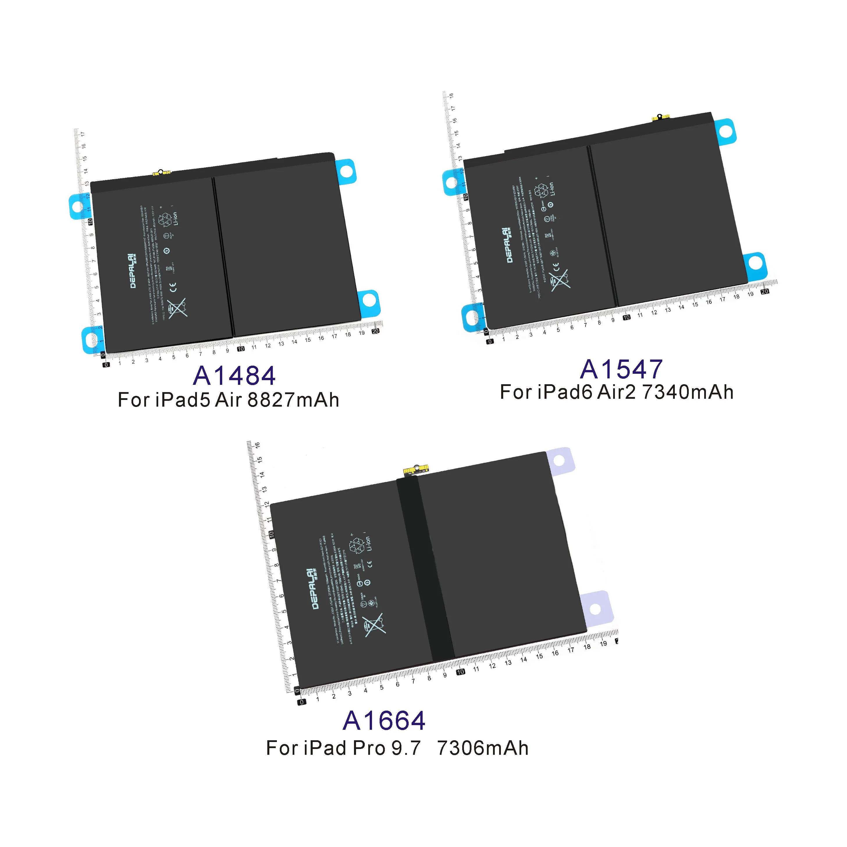 A1484 A1547 A1664 Tablet Batterij Voor Ipad 5 6 Air Air2 Pro 9.7 A1474 ...