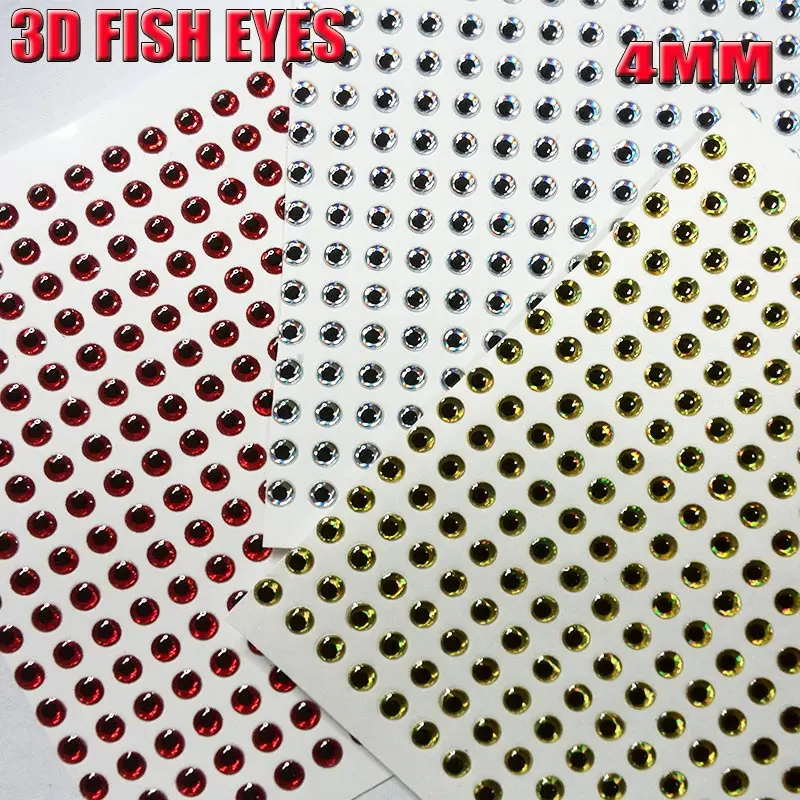 2020 Hot 3d Fishing Lure Eyes Fly Eyes Choose Three Color Silver,gold ...