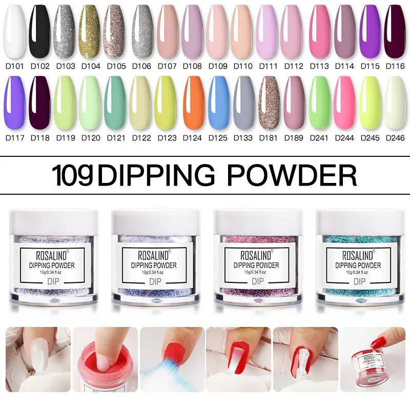 ROSALIND Nail Dipping Powder Gel Of Nails Extension Extension Crystal ...