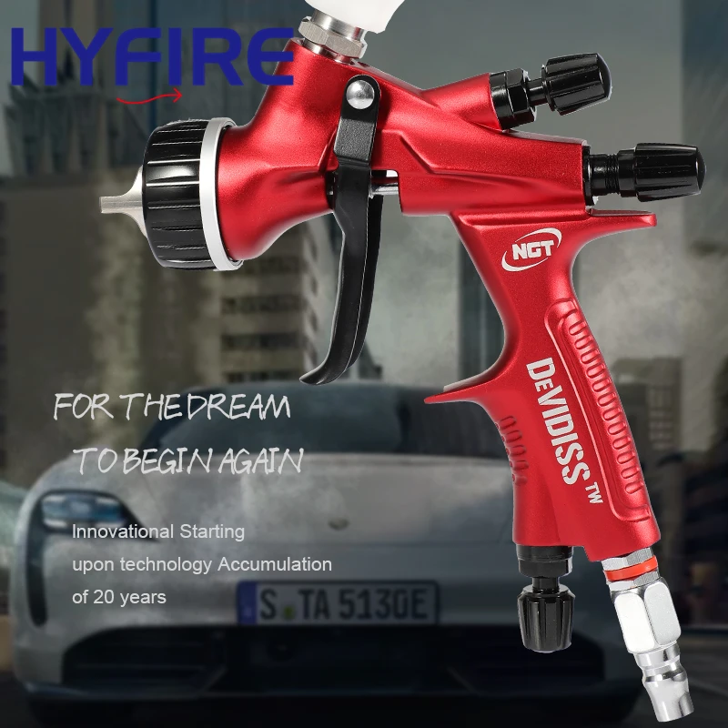 Hvlp Spay Gun 1.3 Mm Nozzle Paint Gun Gravity Airbrush Car Painting ...