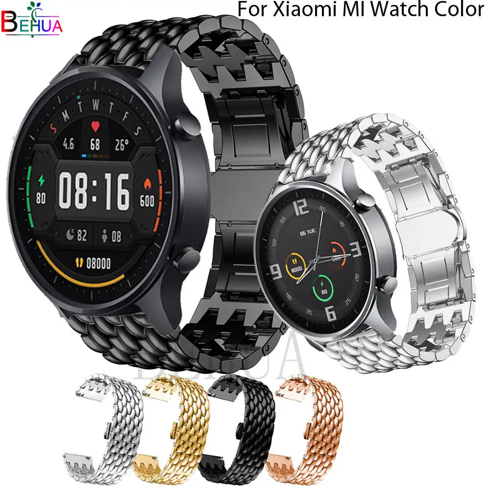 22mm-Stainless-Steel-Watchband-Replacement-Strap-For-Xiaomi-MI-Watch ...