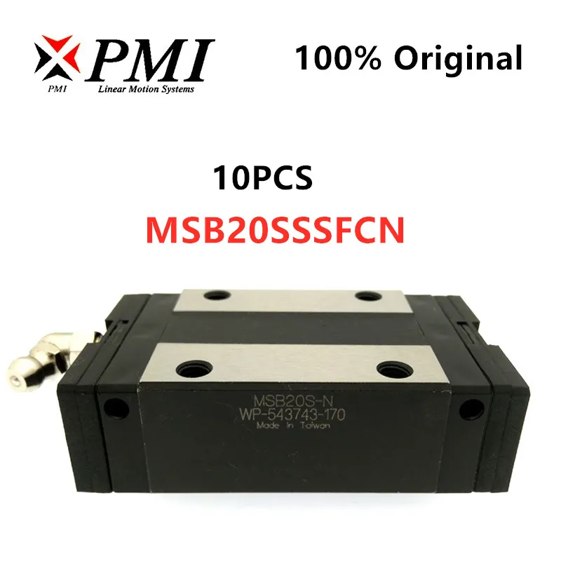 10pcs 원래 대만 PMI MSB20S MSB20S N MSB20SSSFCN 선형 가이드 웨이 슬라이더 캐리지 블록 CO2 ...