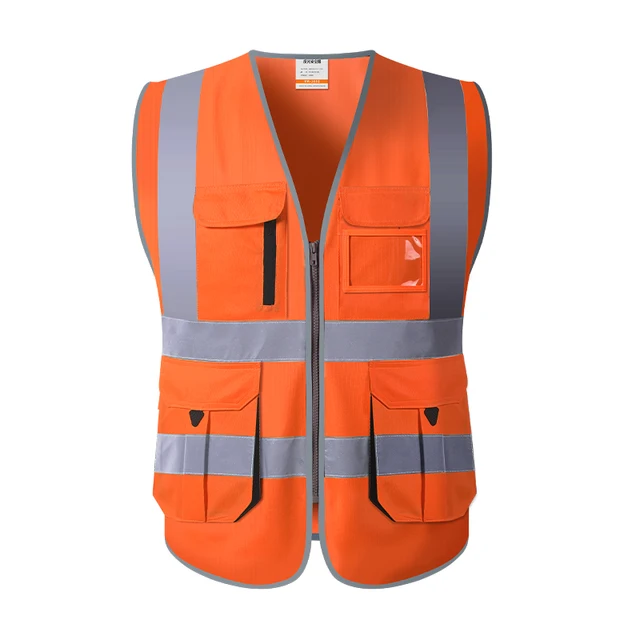 Men Woman High visibility safety vest work vest workwear safety red ...