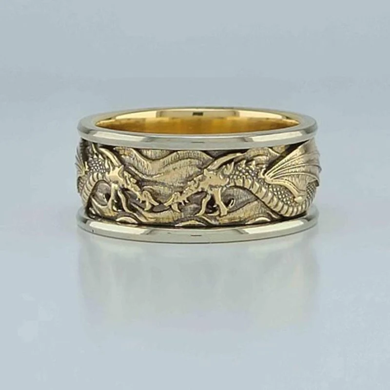 Western Dragon Band Ring