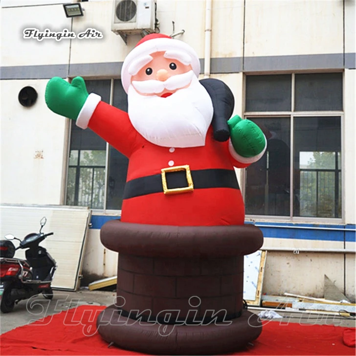 Outdoor Giant Inflatable Santa Model 5m Air Blown Father Christmas ...
