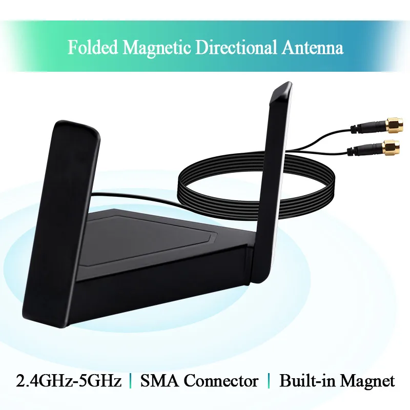Antena externa wi fi, conector 2.4g/5g, haste dupla para câmera de mini ...