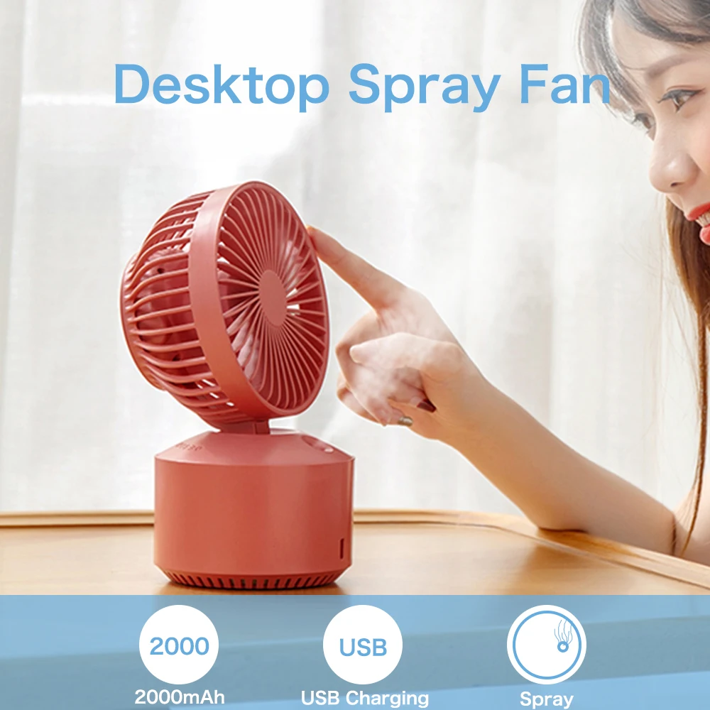 Mini Air Circulation Fan 180 Degree Rotation Strong Wind Power USB ...