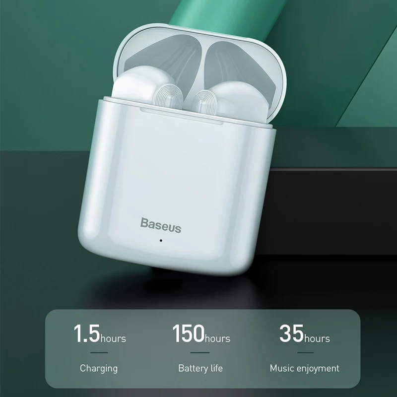 Baseus W09 TWS Wireless Headphones Bluetooth Earphone For Xiaomi Huawei ...