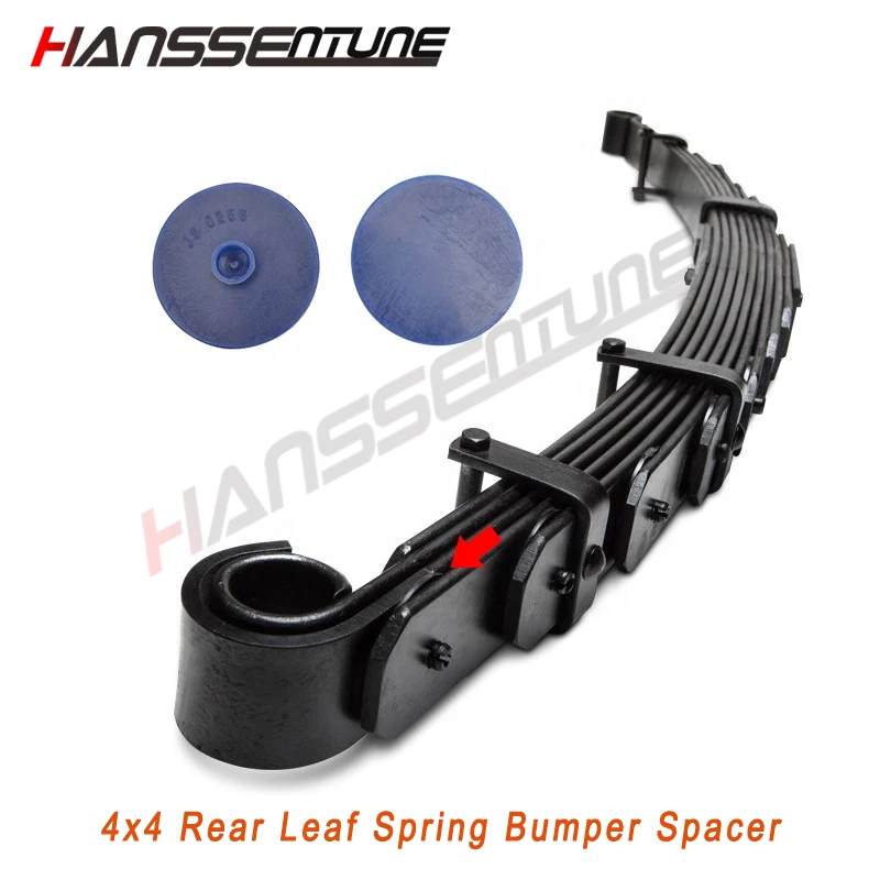 4x4 Replacement Slip pads Polyurethane Rear Leaf Spring Bumper Spacer ...
