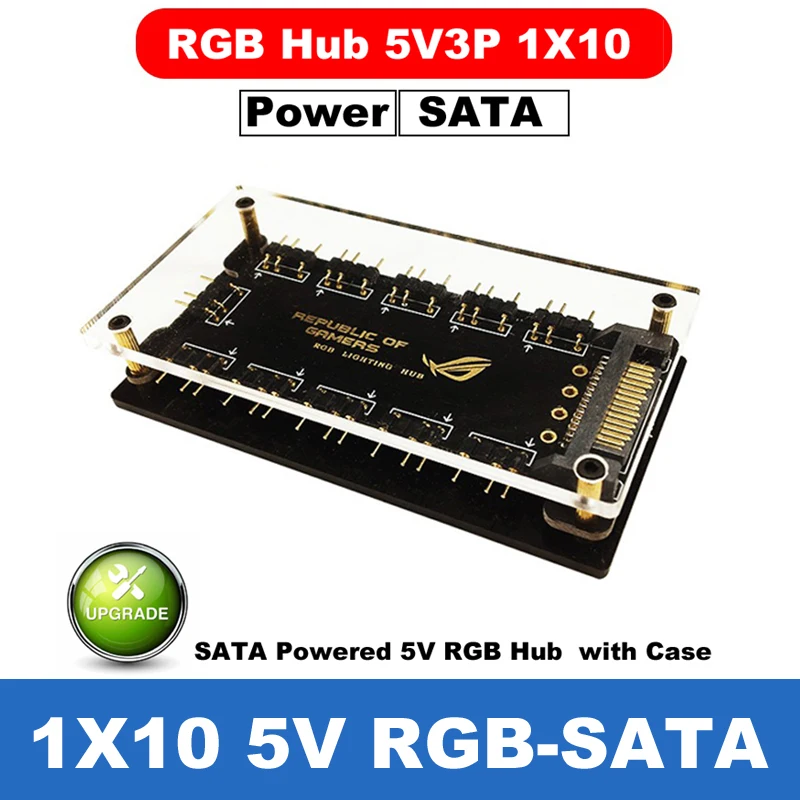 Shop Generic 12V 4pin RGB AURA 5V 3 Pin ARGB RGBW Cable Splitter Hub ...