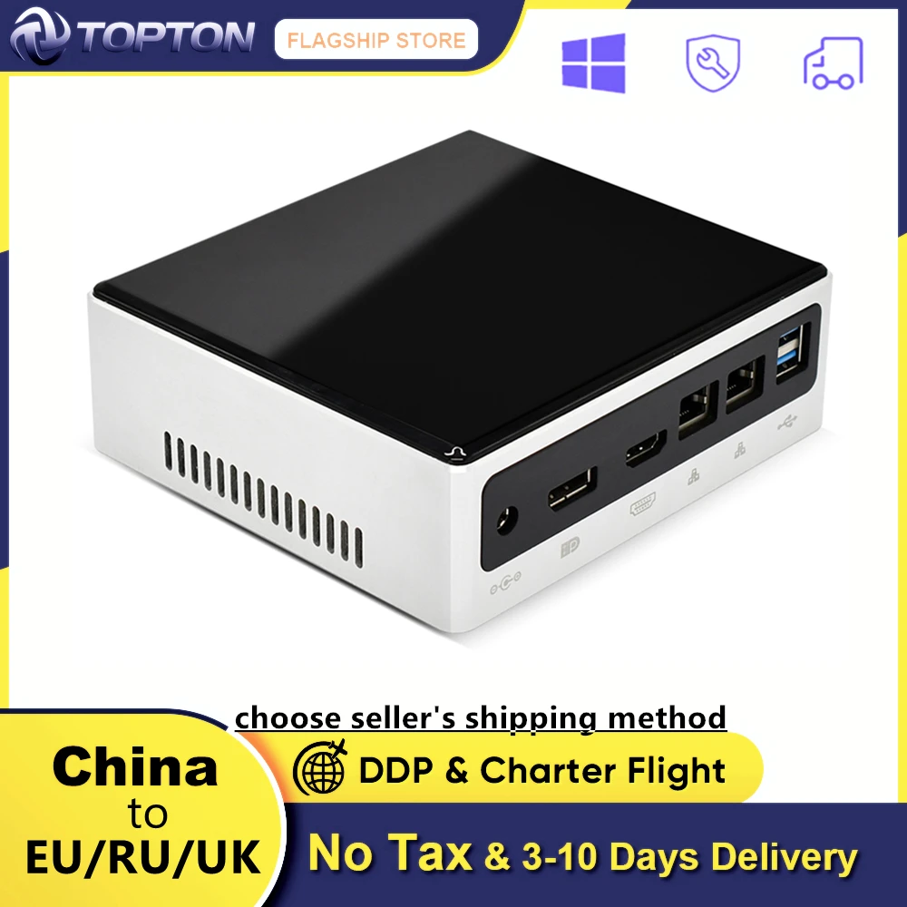 Topton New Intel Core I7 10510u I3 10110u Micro Pc Barebone Windows Tv ...