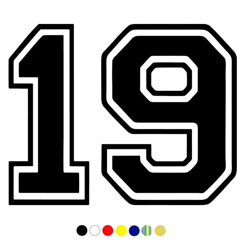 CS-1292-15-20-30-40cm-Racing-number-19-car-sticker-vinyl-decal-for-auto ...
