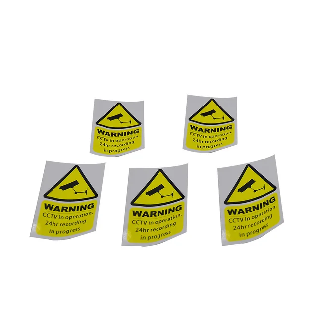 5PCS/Set CCTV In Operation Video Surveillance Security Alarm Decal ...